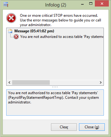 Farhan Ali: You are not authorized to access table