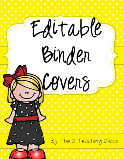 The 2 Teaching Divas: Editable Binder Covers