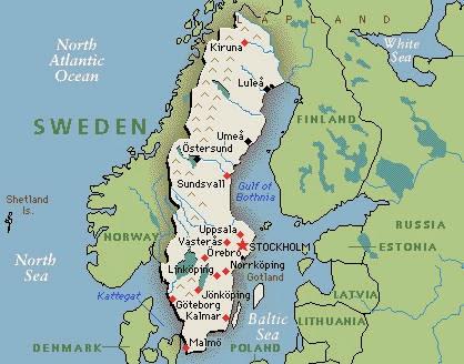Peta Wilayah Swedia | Tempat Wisata Swedia nataa
