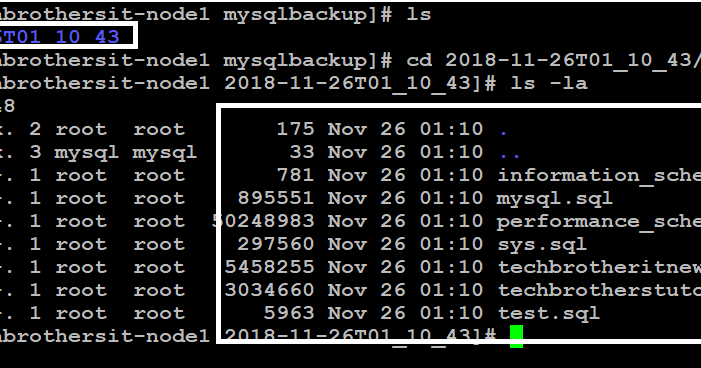 Welcome To Techbrothersit Backup All Mysql Database By Using Mysqldump In Separate Files In