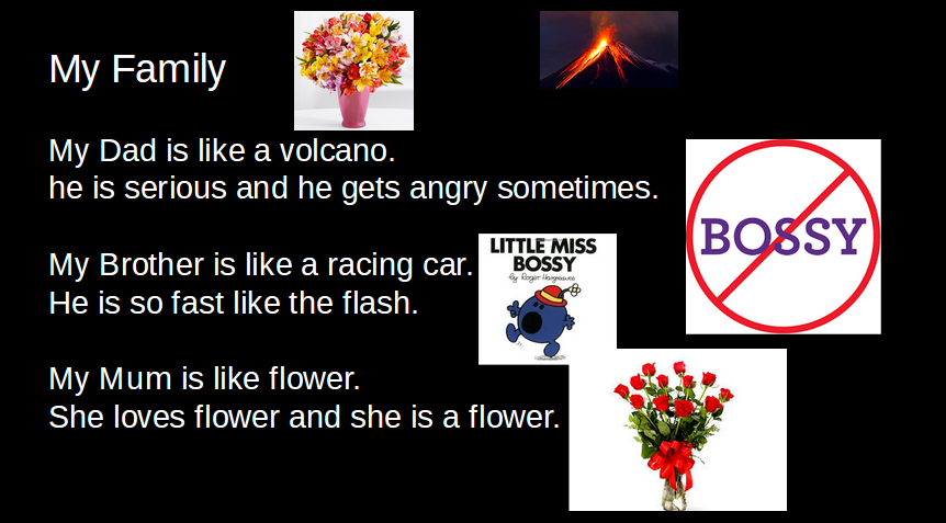 Machelle: Simile Poetry My Family