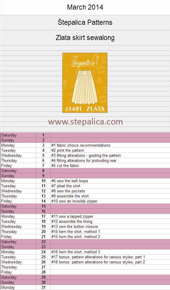 Štepalica: The Zlata skirt - the pattern in making