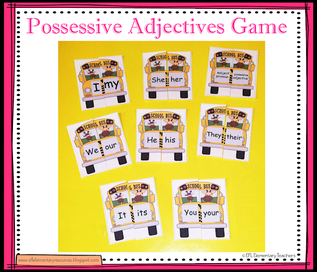 EFL Elementary Teachers: Possessive pronouns, nouns, adjectives, form ...