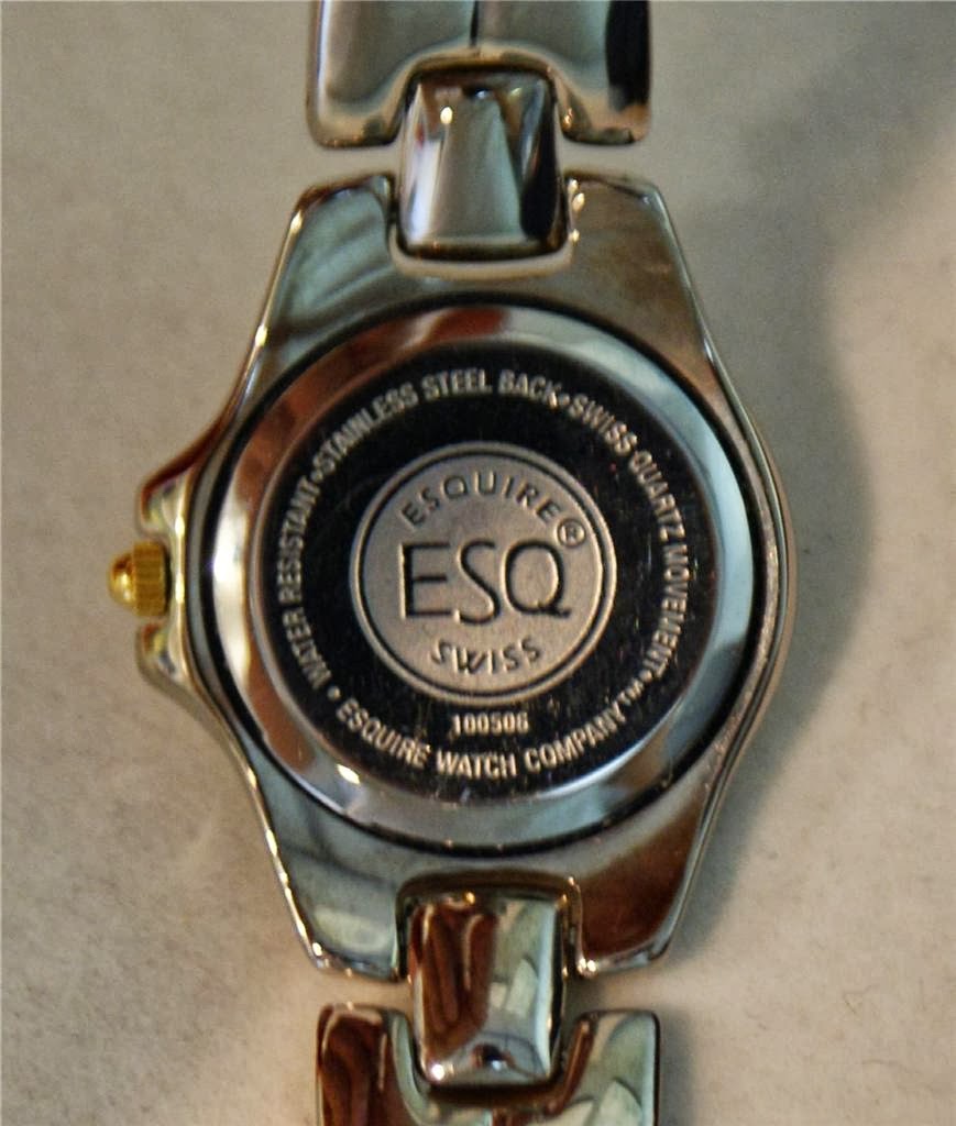 SWISS ESQ ESQUIRE LADIES WATCH MOTHER OF PEARL SURROUNDED IN DIAMONDS ...