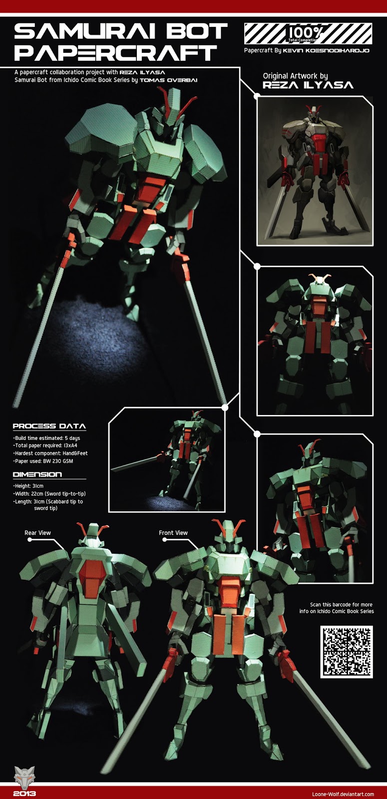 Samurai Bot Papercraft | Papercraft Paradise | PaperCrafts | Paper ...