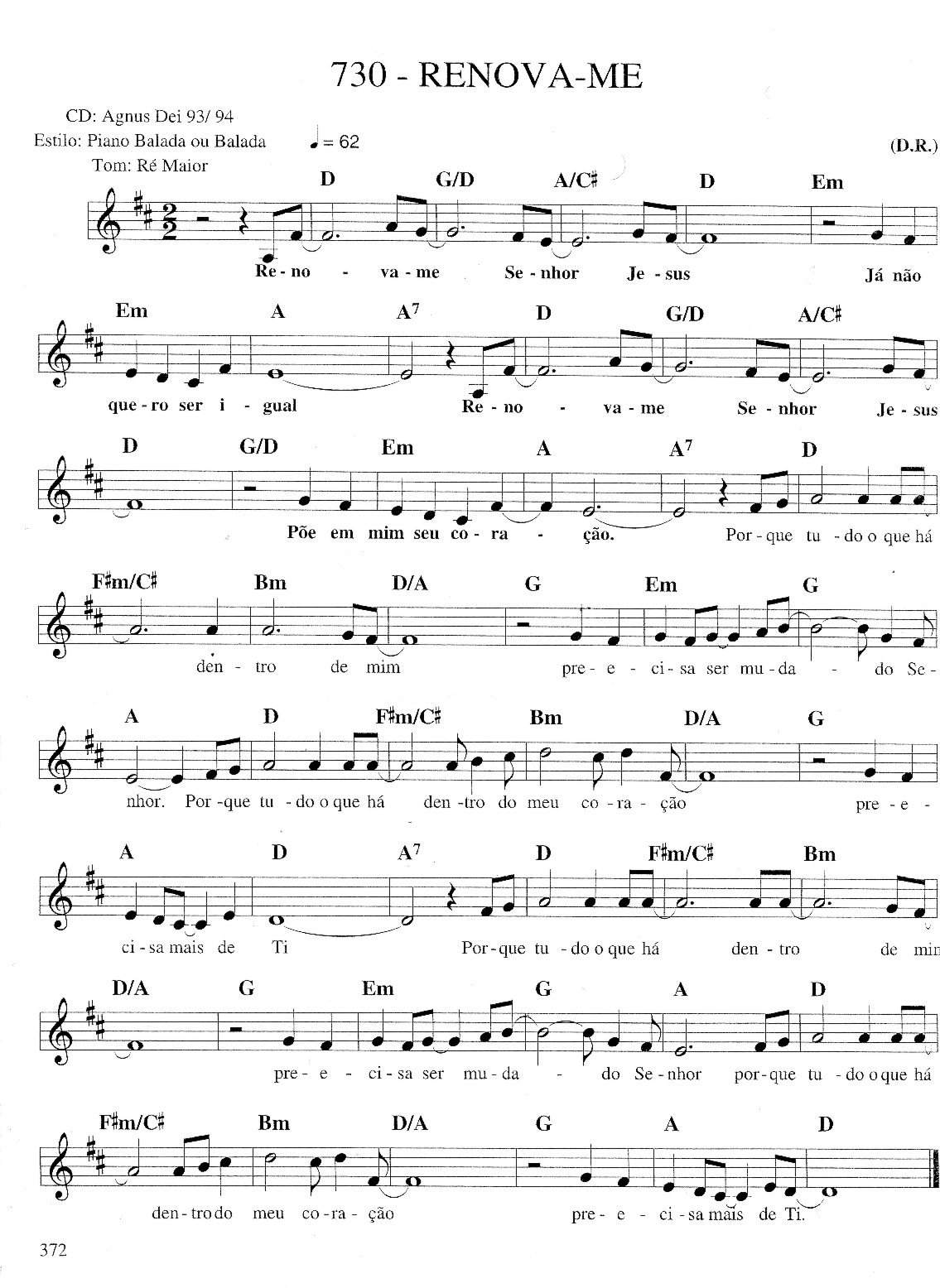 Cantares para Deus: RENOVA-ME