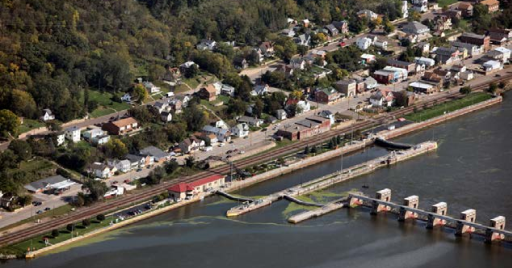 Industrial History: 1935 Mississippi Lock and Dam #4 at Wings over Alma, WI
