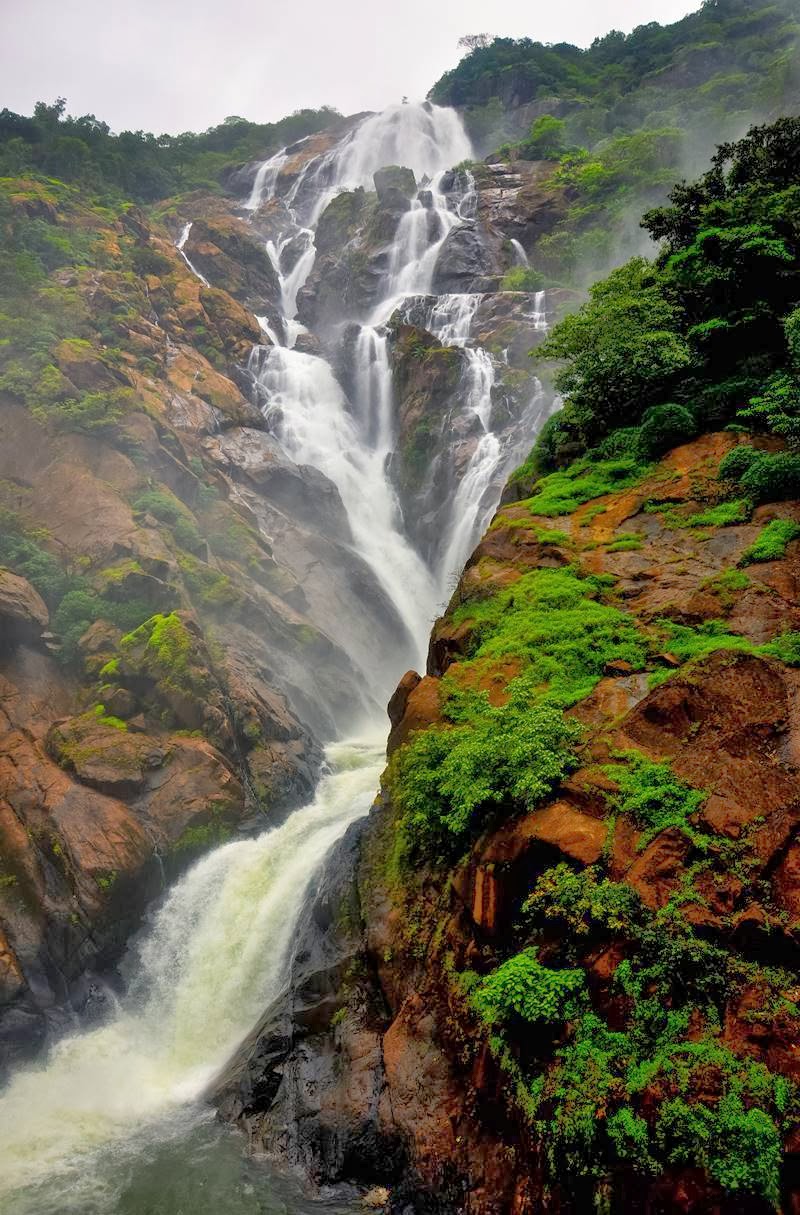 Dudhsagar Falls, Goa, India | Waterfall photography, Trip, Waterfall