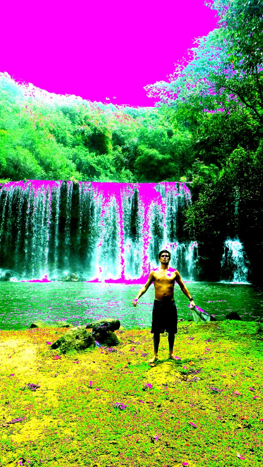 Psychedelic Waterfall: So we stumbled upon a Psychedelic Waterfall one ...
