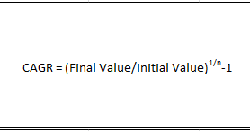 CAGR calculation in Excel ~ Excel and Analytics