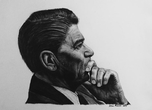 Allan's Art in Arlington: President Reagan in profile
