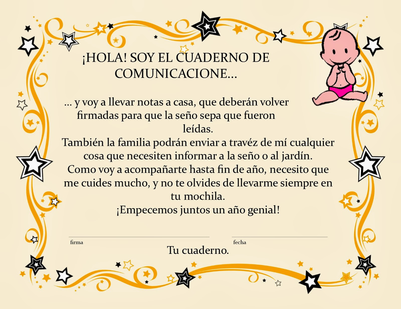 Producciones tecnologicas: Nota para el cuaderno de comunicados