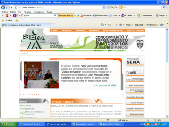 buscadores y paginas del sena: buscadores internet y paginas del sena