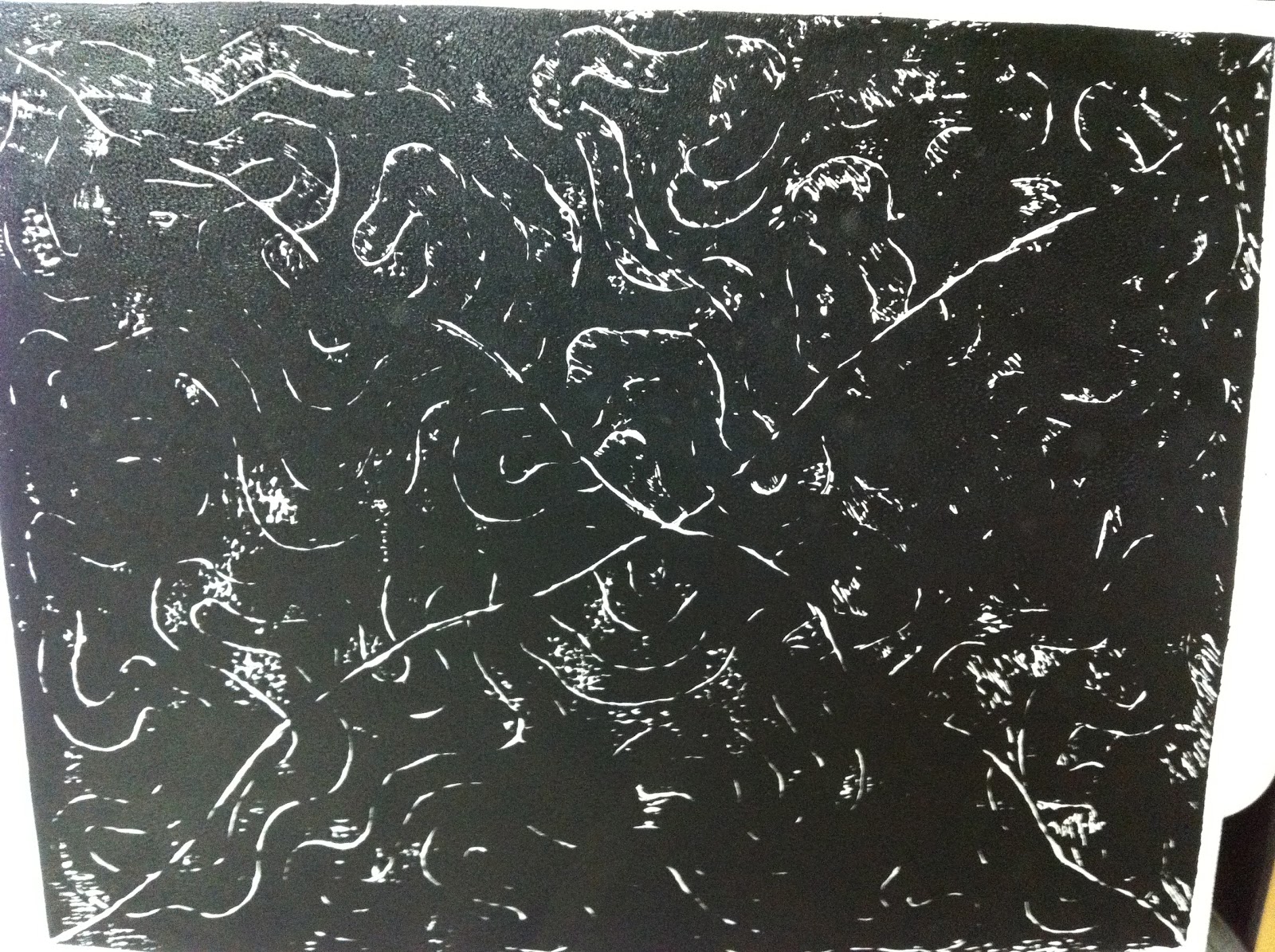 Julie A. Yeager: Monotype Prints - Squiggle Project #6