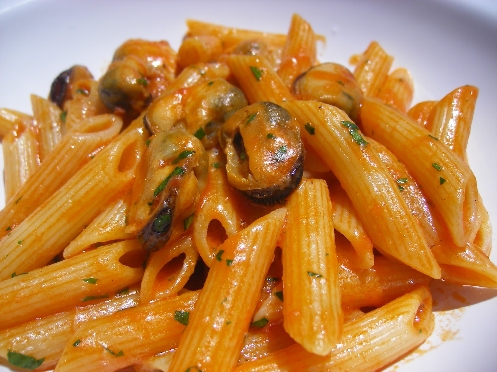 el placer del paladar: Pasta con Mejillones