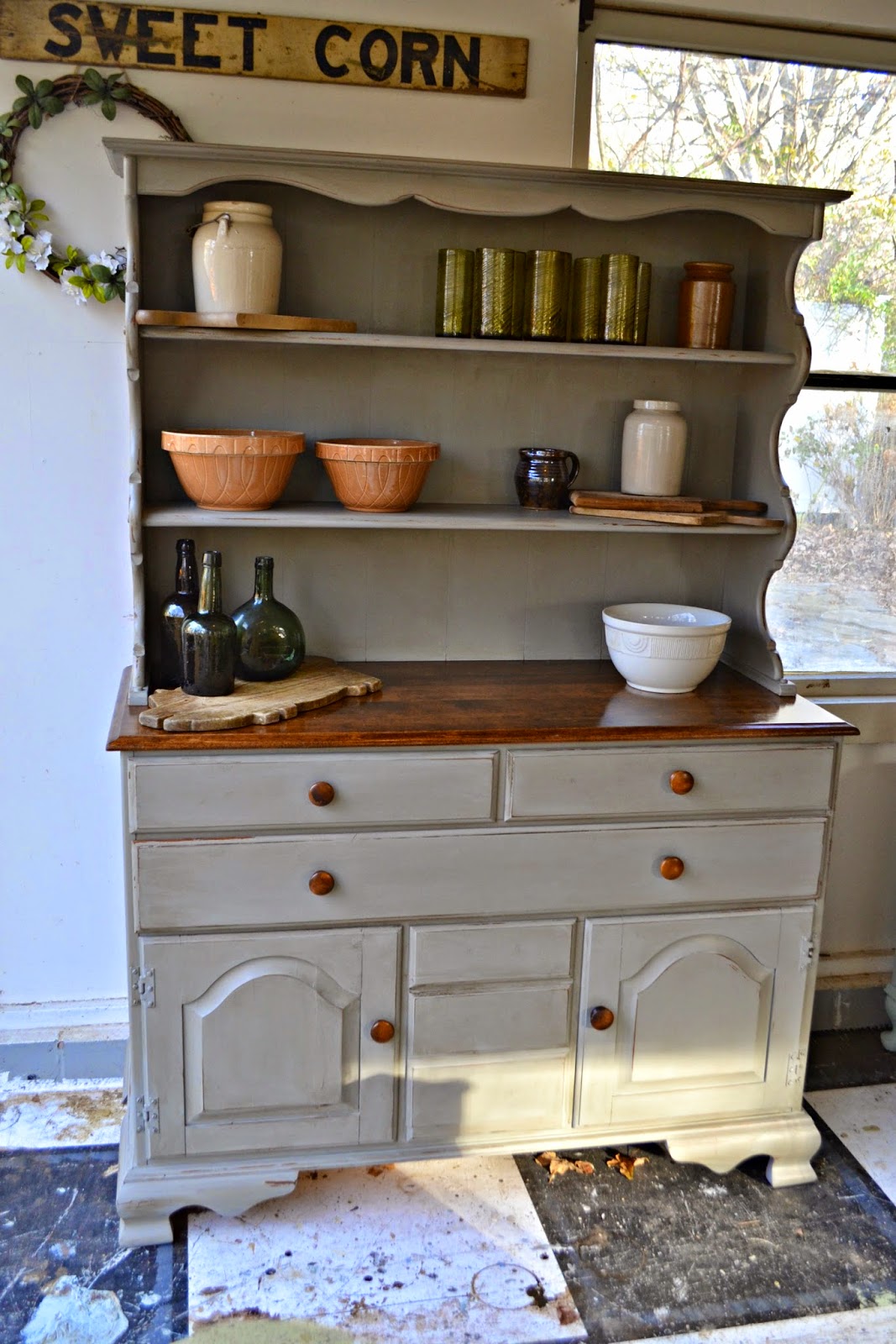 Heir and Space: A Vintage Rock Maple Hutch