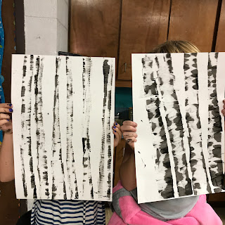 Elements of the Art Room: 4th Grade Fall or Winter Birch Trees