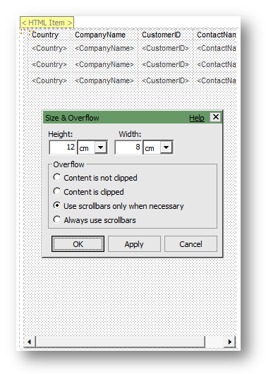 Cognos Expert's Zone : Freezing Header And Rows In Crosstab And List ...