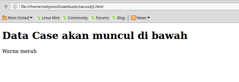 Mengenal Switch Case Pada JavaScript ~ Setiyono's Blog Mengenal Switch Case Pada JavaScript ~ Setiyono's Blog
