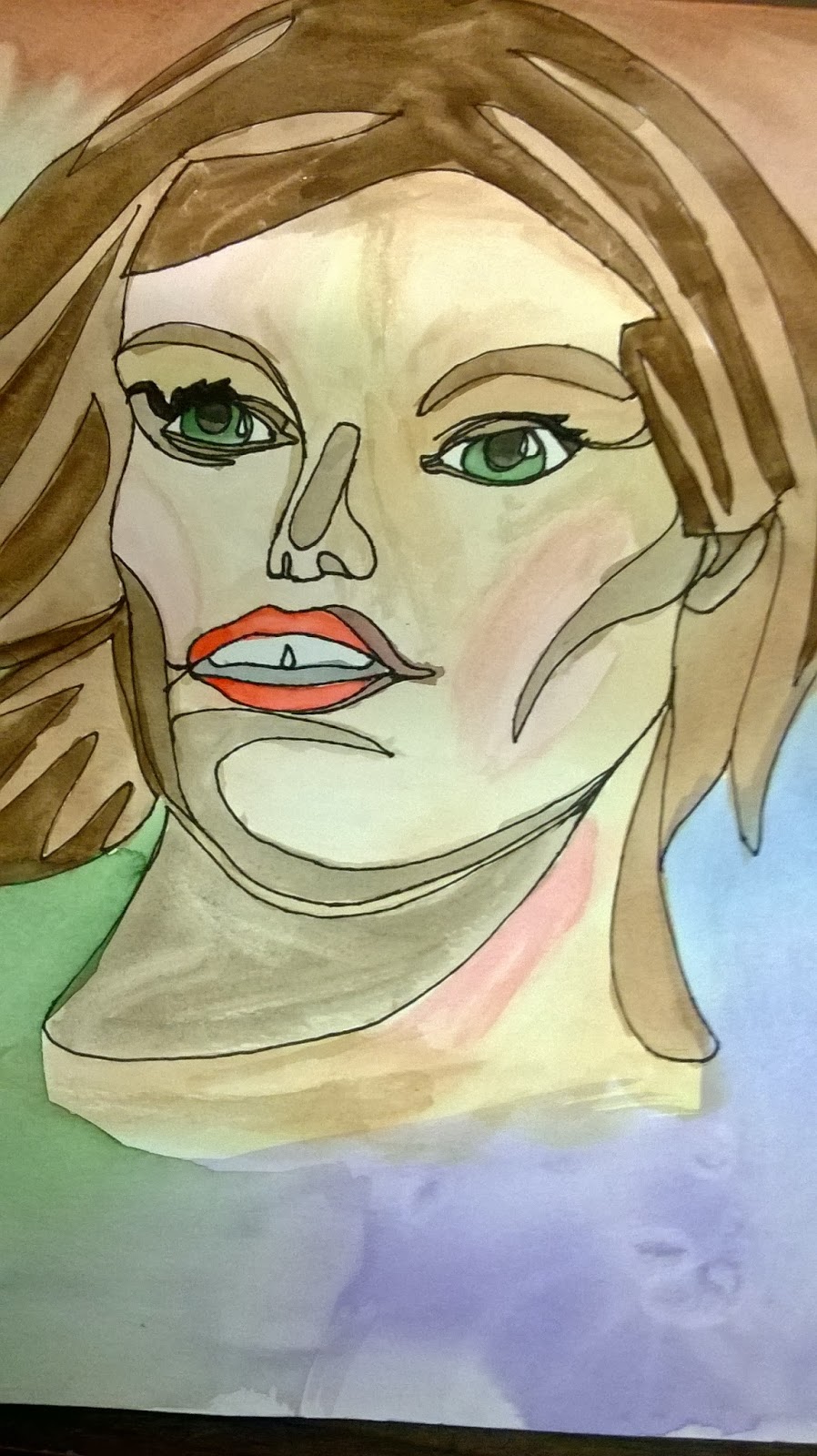 Lillian Chromczak Art Blog and Portfolio: Contour watercolor paintings