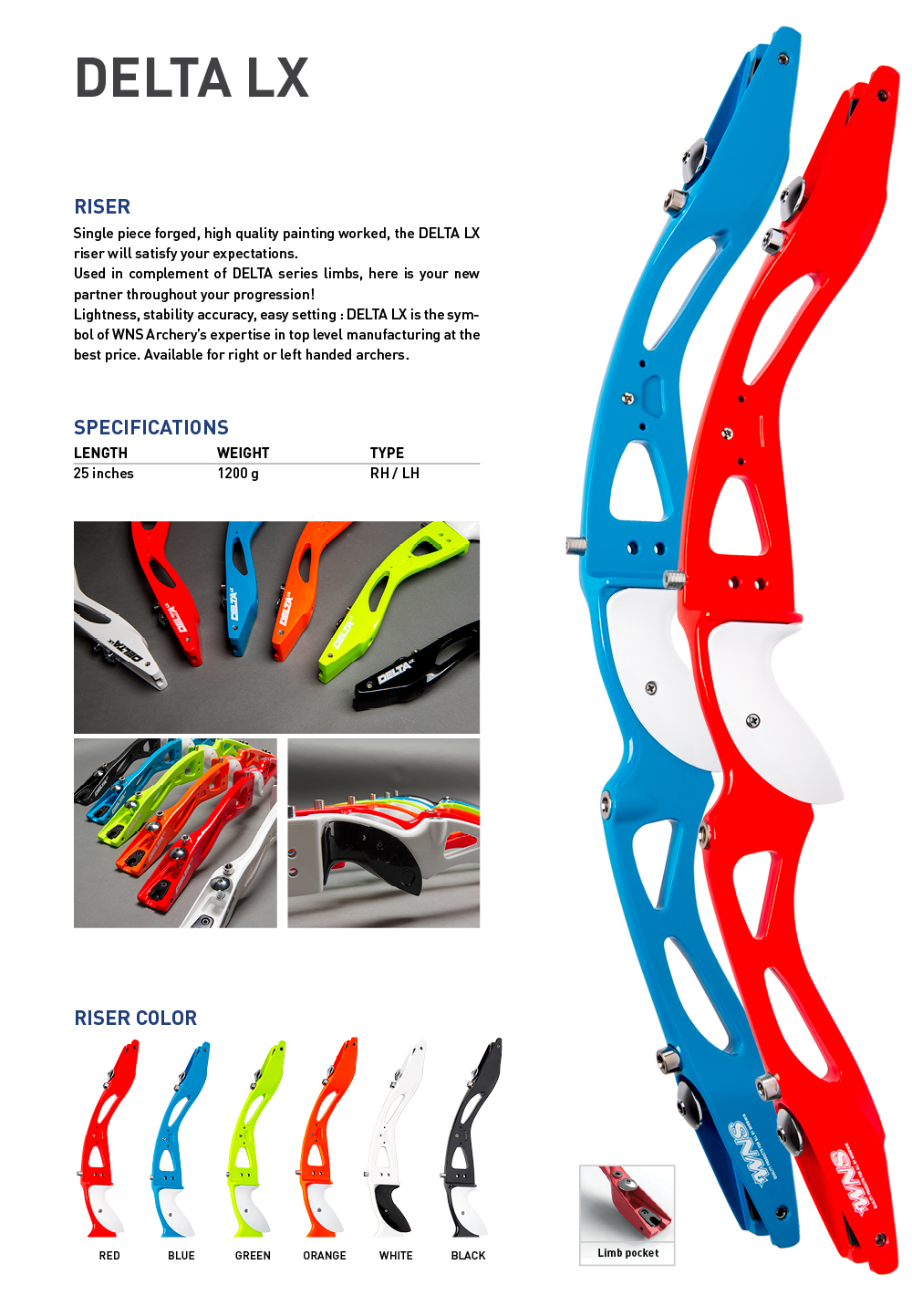 WNS DELTA LX RISER - MZI Archery