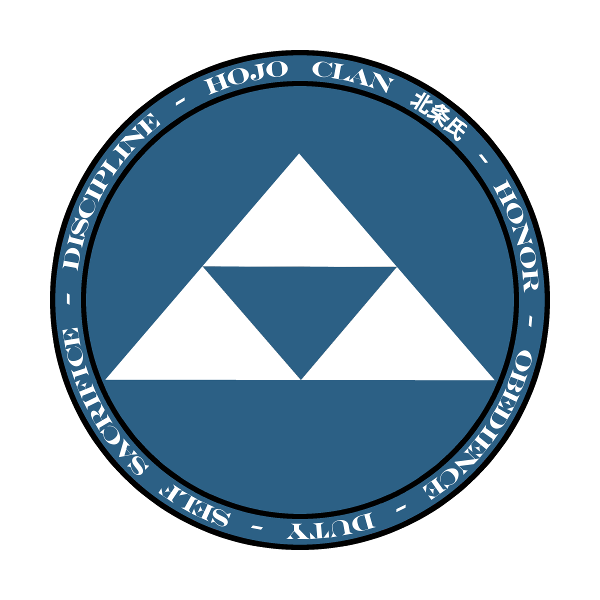 William Marshal Store.com: Hojo Clan Blue & White Seal Shirt - William ...