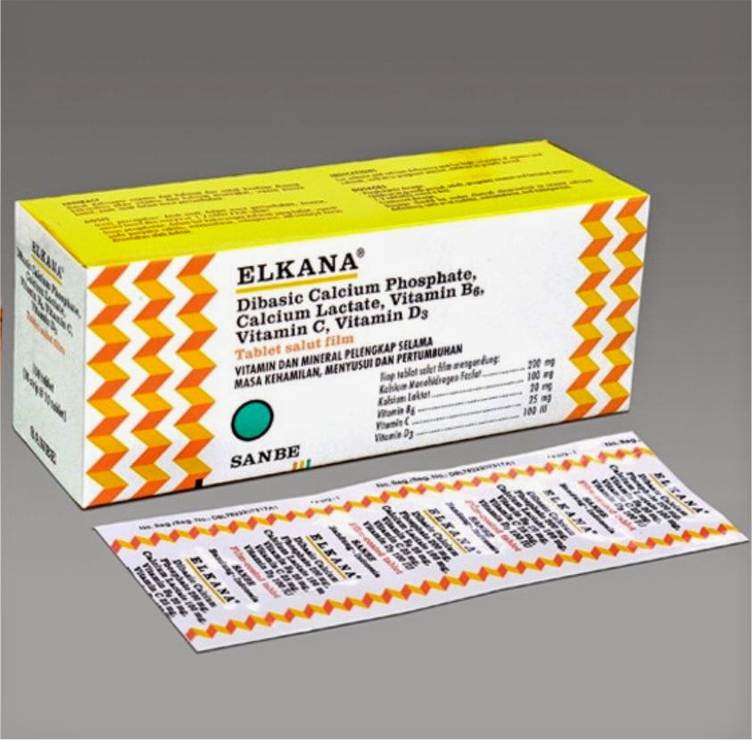 DOSIS OBAT ELKANA Tablet (Multivitamin dan Mineral) - Daftar Dosis Obat