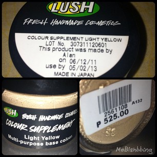 MeBlahbbing: Lush Colour Supplement in Light Yellow Review