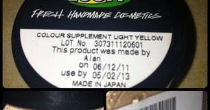 MeBlahbbing: Lush Colour Supplement in Light Yellow Review