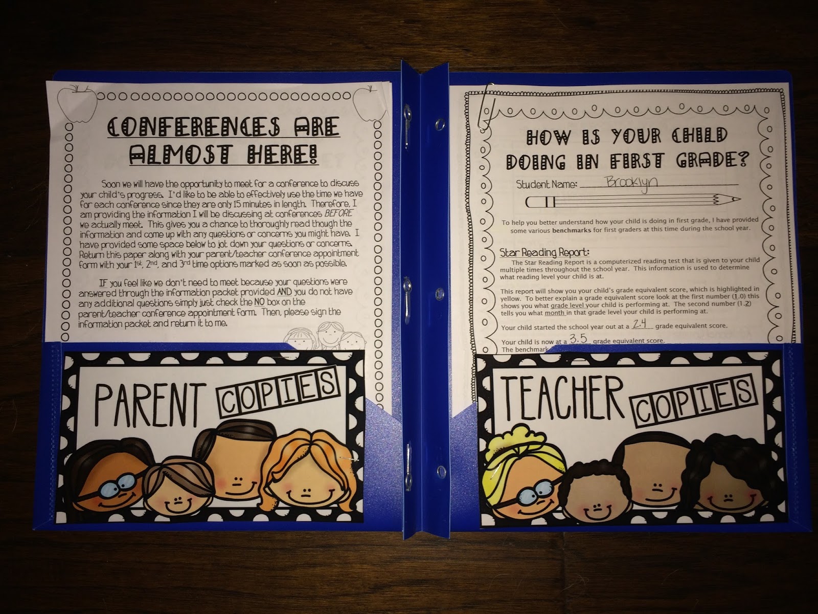 Teaching With Terhune: Parent/Teacher Conference Folders