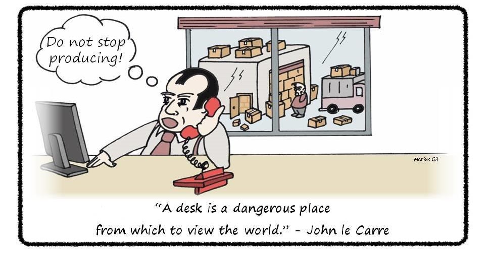 LEAN & SIX SIGMA & KAIZEN: Lean Cartoon: Desk vs. Gemba