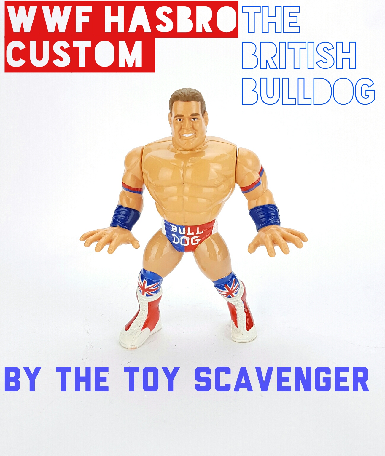 WWF Hasbro Custom Action Figure ☆ The British Bulldog | Vintage Action ...