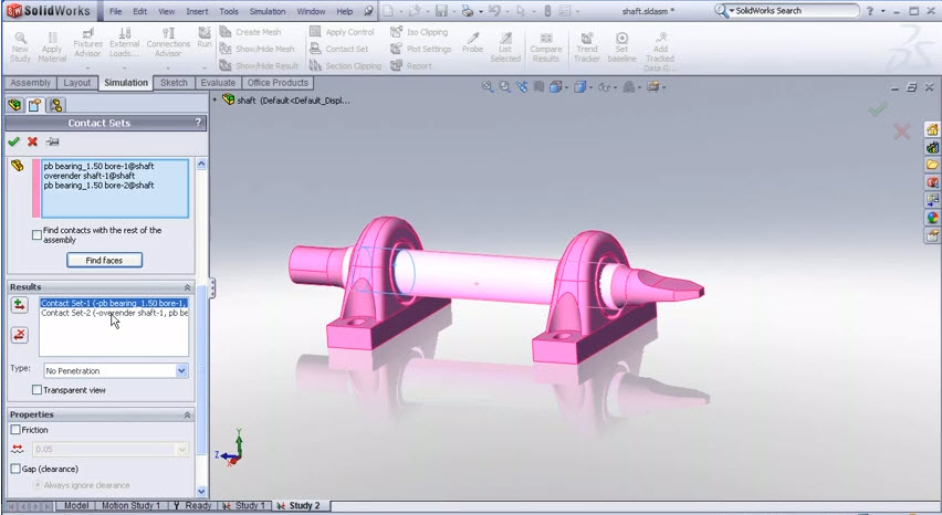 How to Simulation Simple Contact by Solidworks2012 - SolidWorks Share