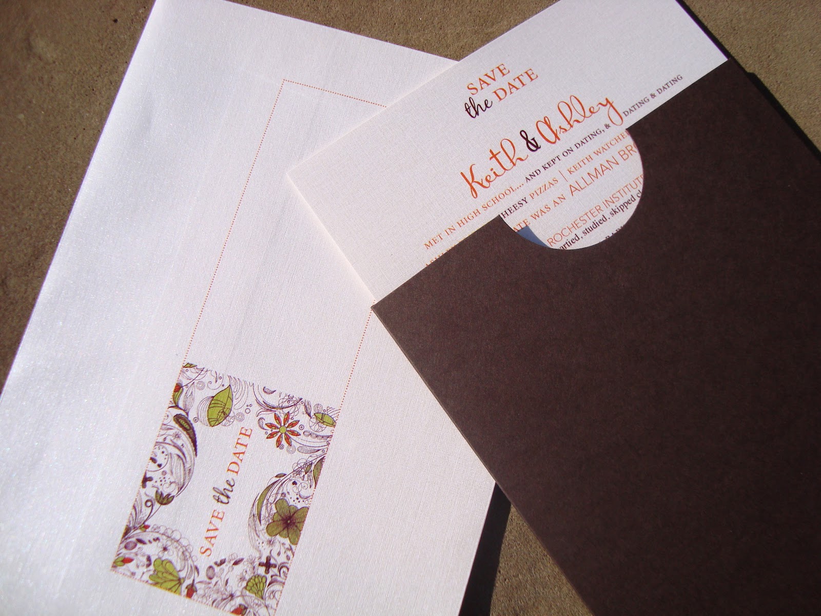 Paperworks Design Studio: Pocket Sleeve Save the Date
