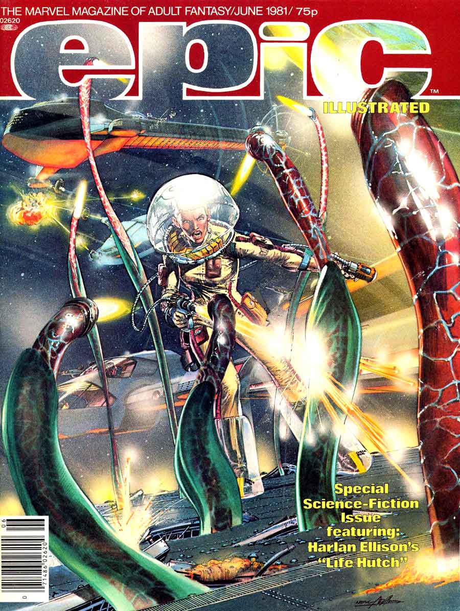 Epic Illustrated #6 - Neal Adams cover, Jim Starlin art - Pencil Ink