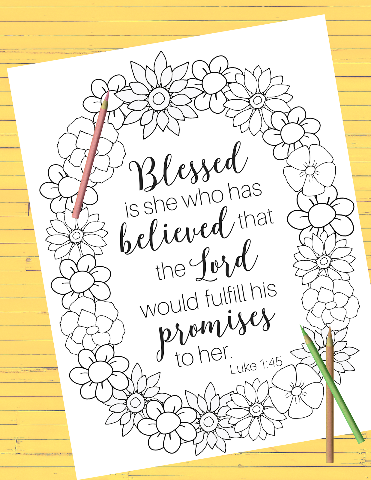The Prudent Pantry: "Blessed is she" Coloring Page