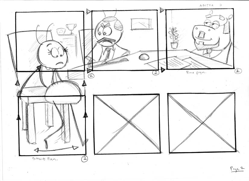 AdityaCreates: Storyboard for 2D animated funny series.