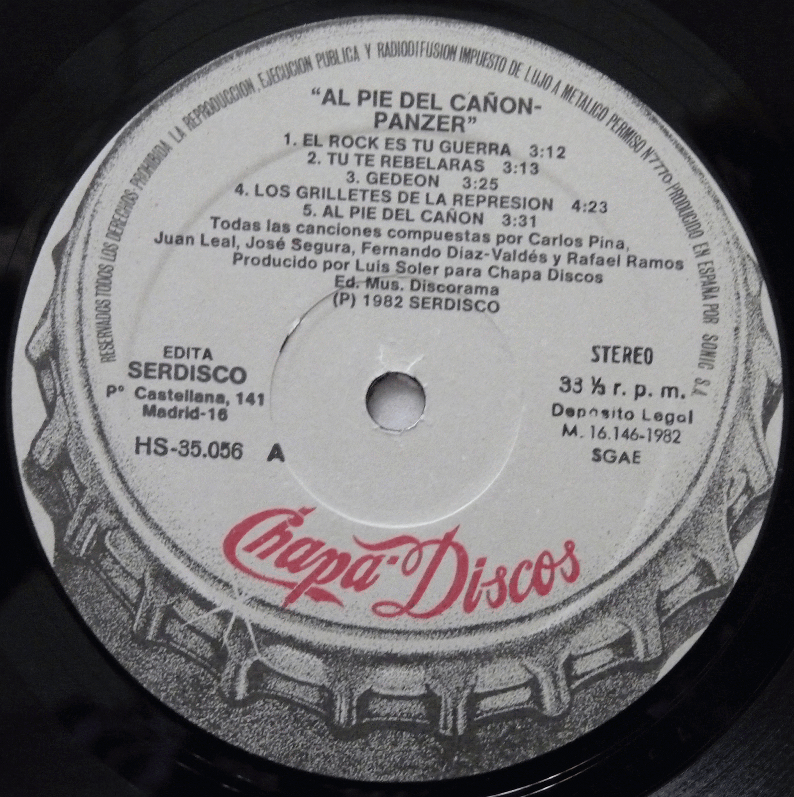 Panzer - Al pie del cañón (Chapa Discos, 1982)