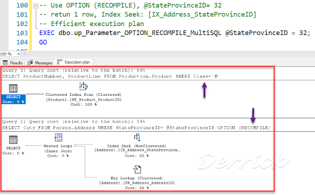 德瑞克：SQL Server 學習筆記: [SQL Server] Parameter Sniffing: OPTION (RECOMPILE)