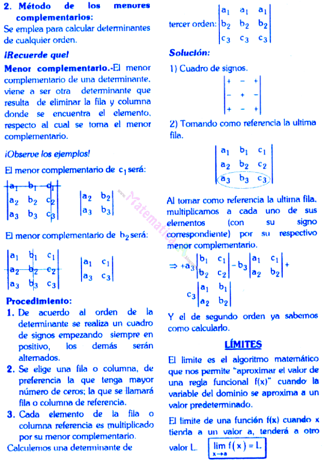 ELEMENTOS DEL CALCULO SUPERIOR CONCEPTOS Y EJEMPLOS ~ MATEMATICAS ...