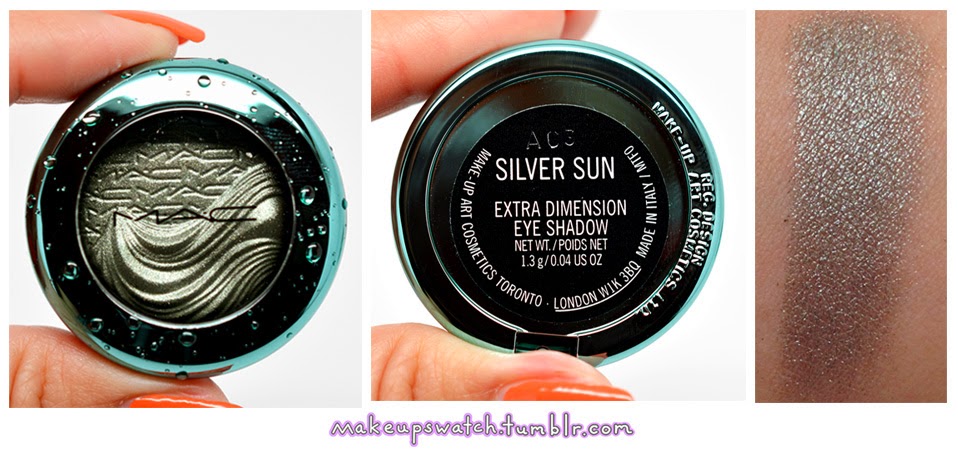 makeup: MAC Legendary Lure and Silver Sun Extra Dimension Eye Shadow