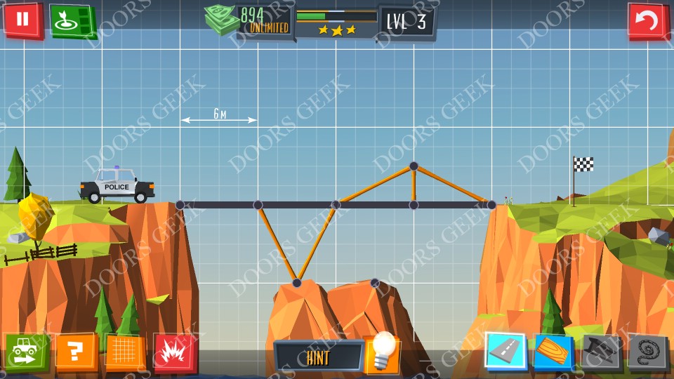 Build a Bridge! Level 3 Solutions ~ Doors Geek