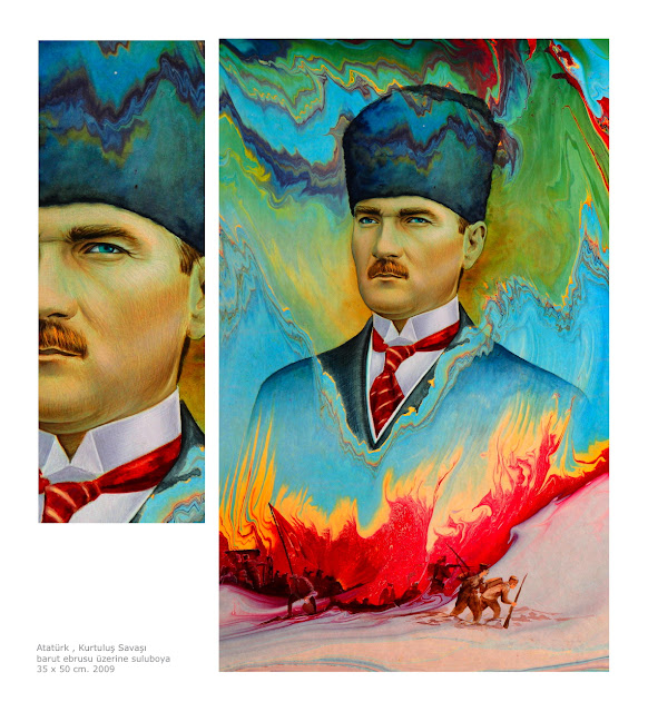 Garip AY: Painting on Ebru