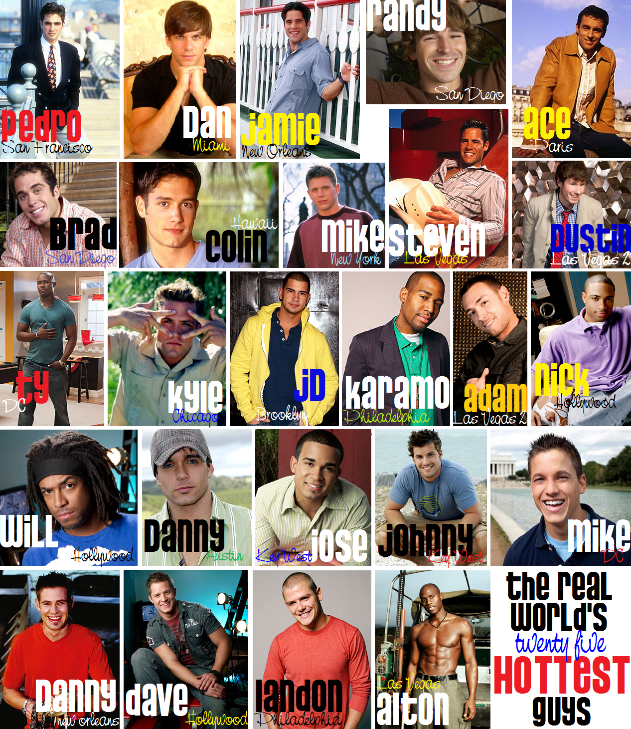 love, elizabethany: the 25 hottest guys on the real world