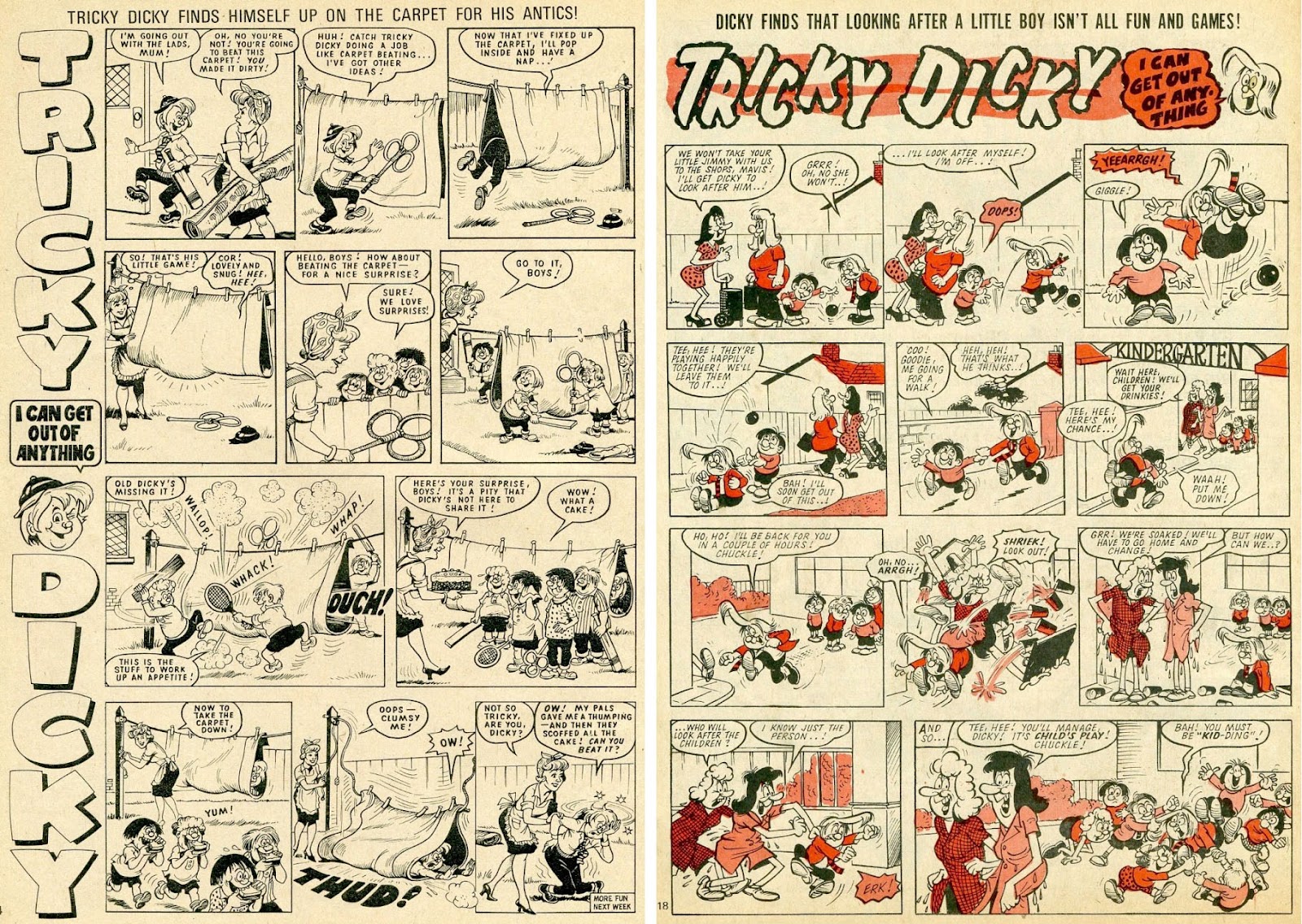 *KAZOOP !!: A LOOK AT COR!! STRIPS: TRICKY DICKY