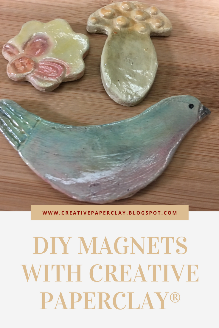 Creative Paperclay® air dry modeling material: DIY Magnets