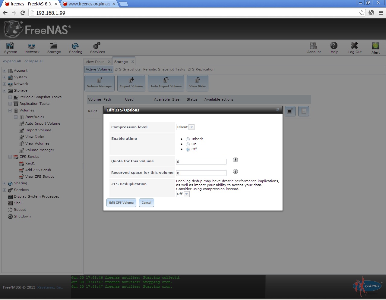 3.2.1 Setup 1 - FreeNAS Performace Tests | Build Your Own NAS (BYON)