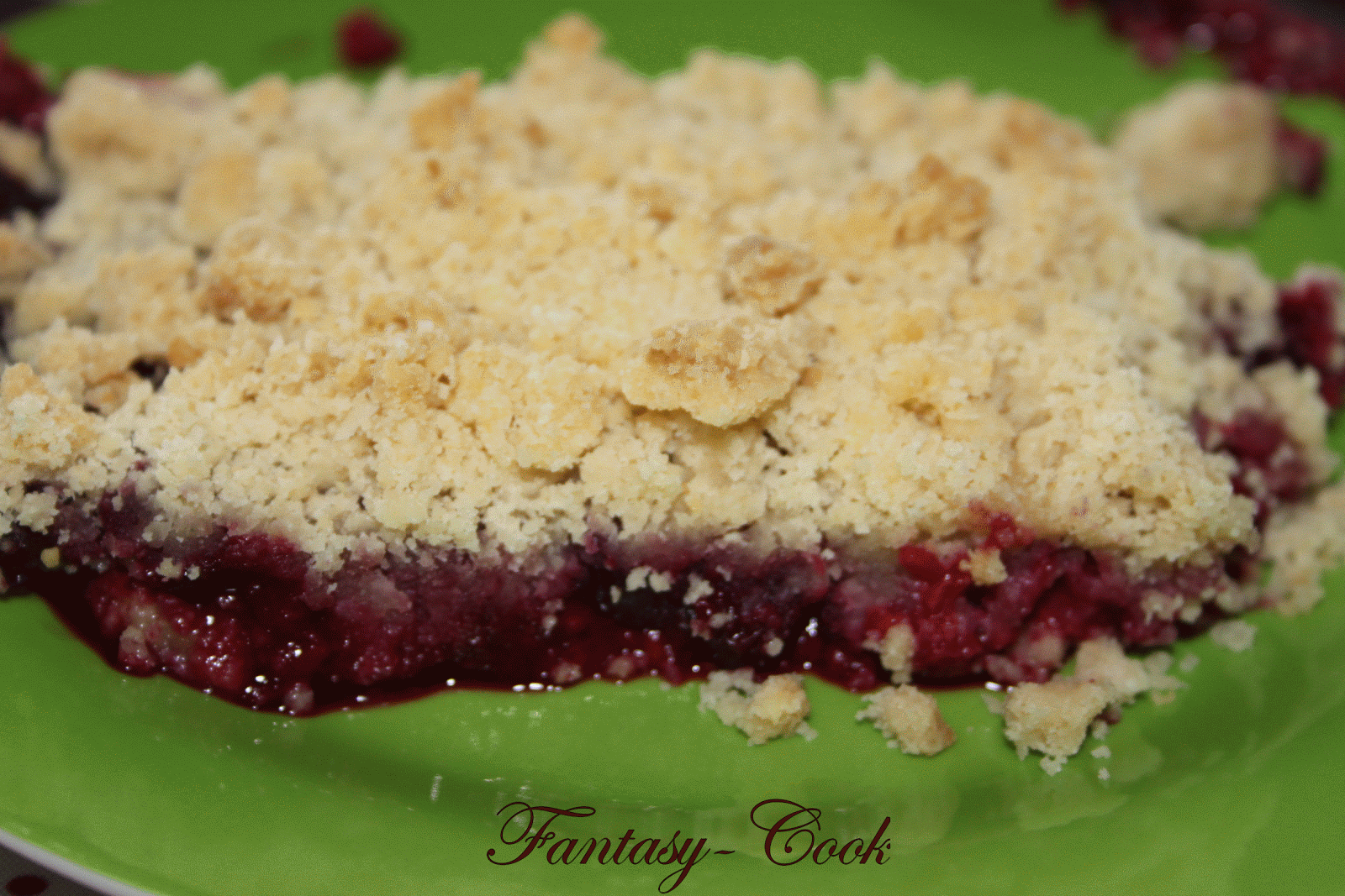 Crumble fruits rouges