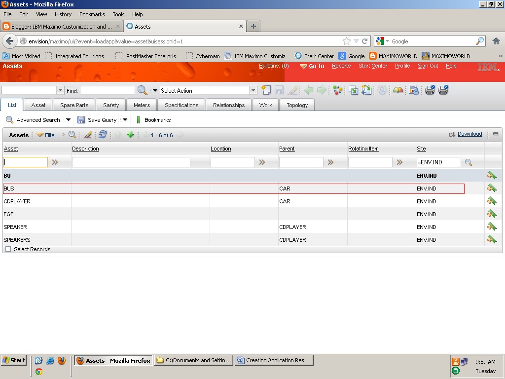Maximo Functional & Configurations : Restriction of records using application designer