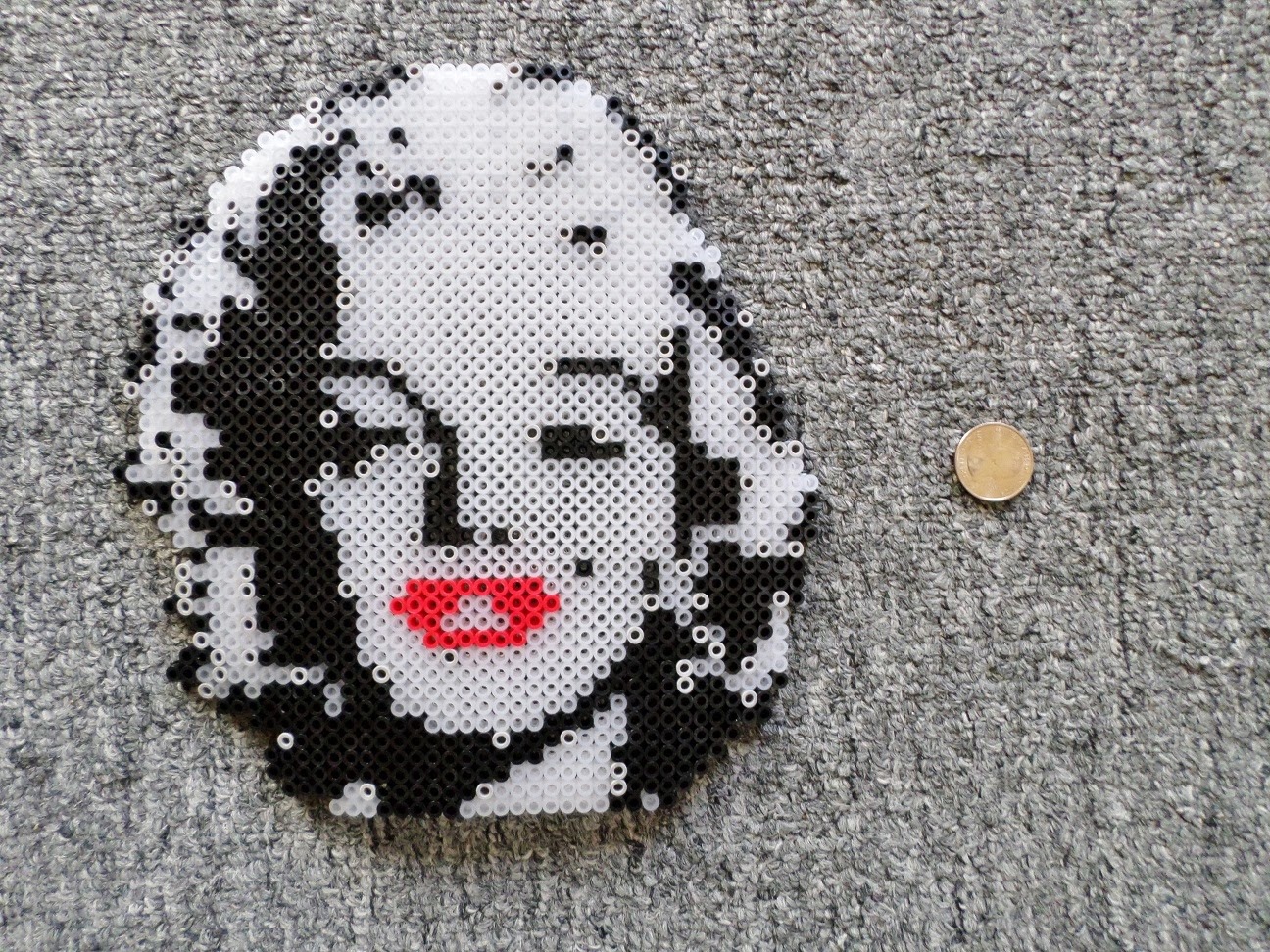 Long Black Fingers : Marilyn Monroe And Blanka Perler Beads